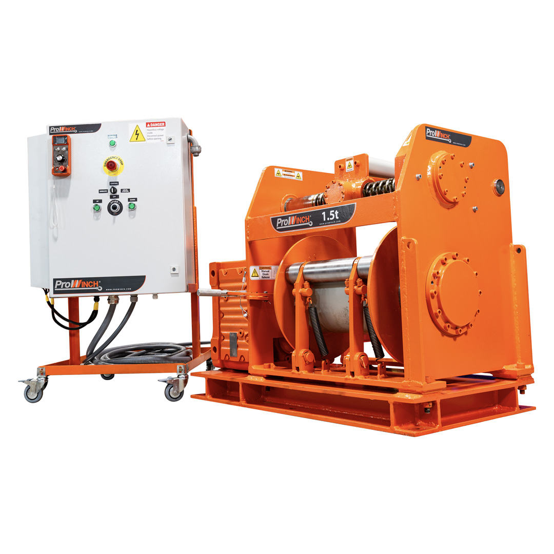 1.5 Ton Winch w/Wire Rope guide 7.5 kW SEW GMotor DRN132 KA97B ...